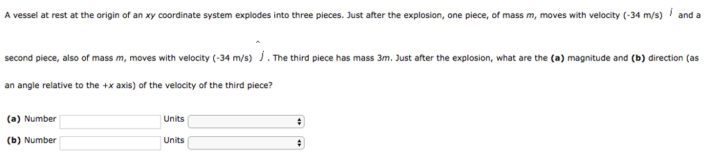 Solved A vessel at rest at the origin of an xy coordinate | Chegg.com