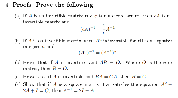 Solved 4. Proofs- Prove the following (a) If A is an | Chegg.com