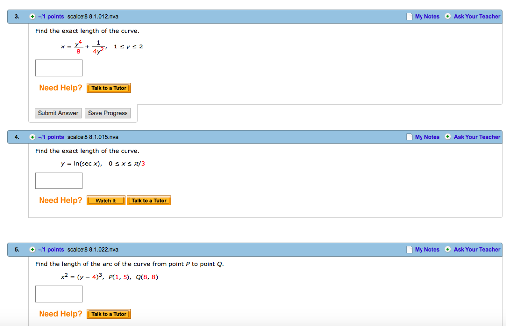 Solved Find the exact length of the curve. x = + y^4/8 + | Chegg.com