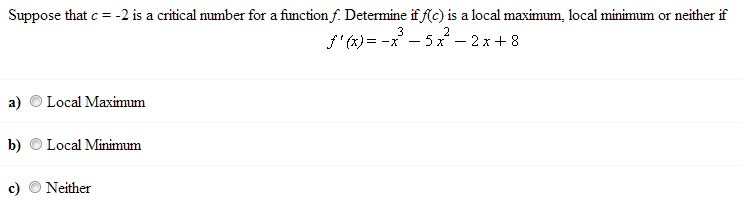 Solved Suppose that c = -2 is a critical number for a | Chegg.com