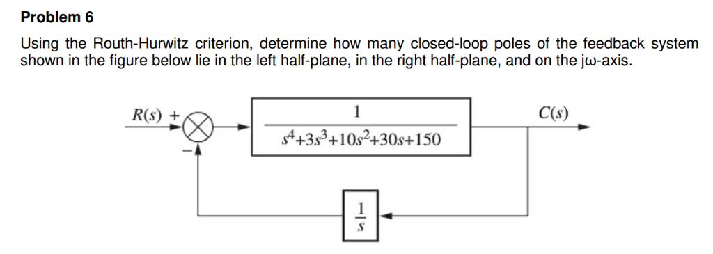 Solved Using the Routh-Hurwitz criterion, determine how many | Chegg.com