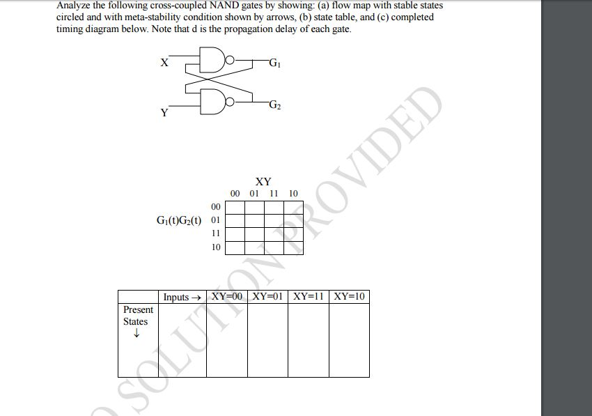 Solved Analyze the following cross-coupled NAND gates by | Chegg.com