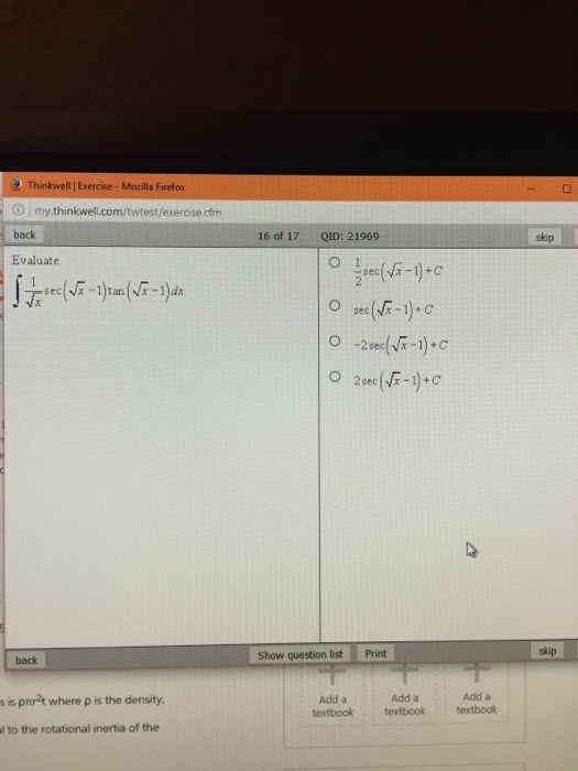 Solved I'm having some trouble with this question. All work | Chegg.com