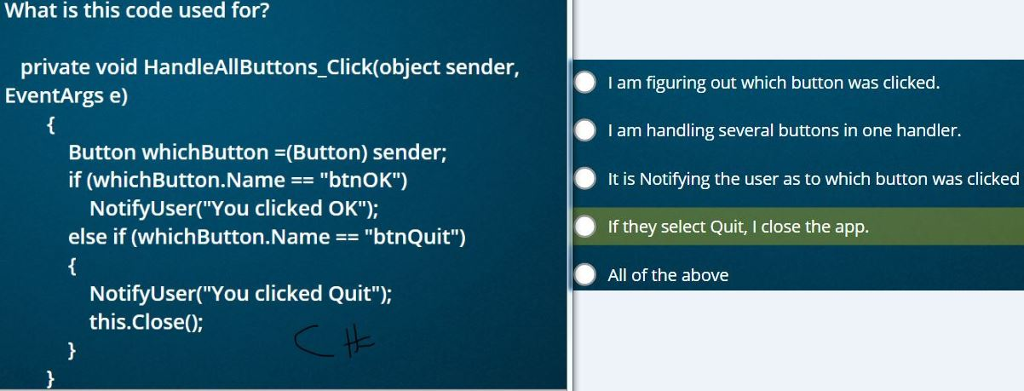 Solved What is this code used for? private void | Chegg.com