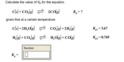 Solved Calculate the value of Kp for the equation given that | Chegg.com
