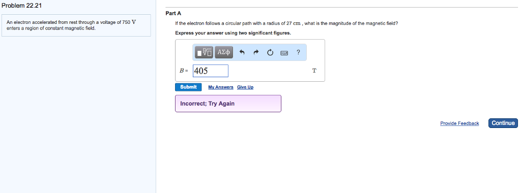Solved Problem 22 21 Part A An Electron Accelerated From