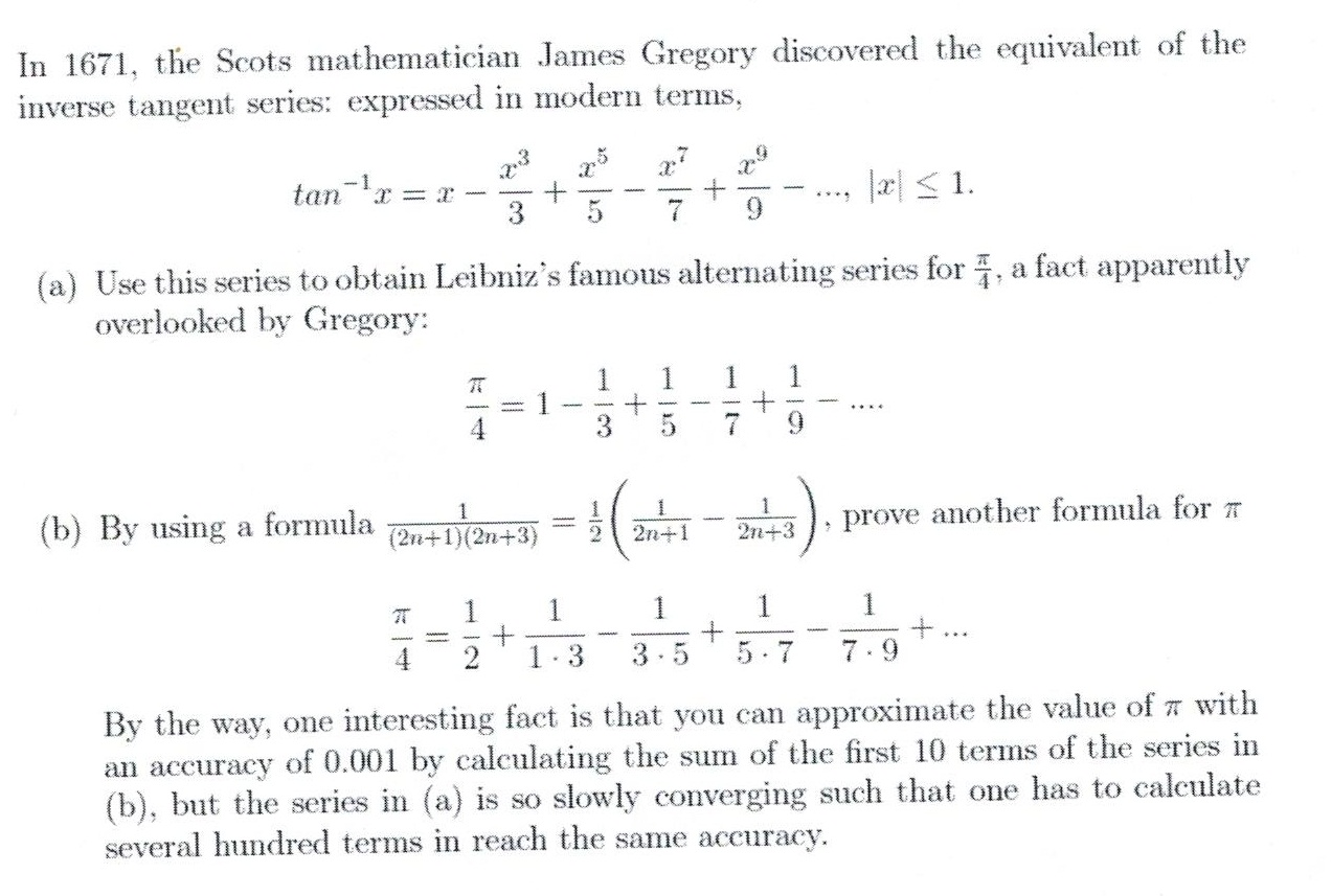Solved In 1671, the Scots mathematician James Gregory | Chegg.com