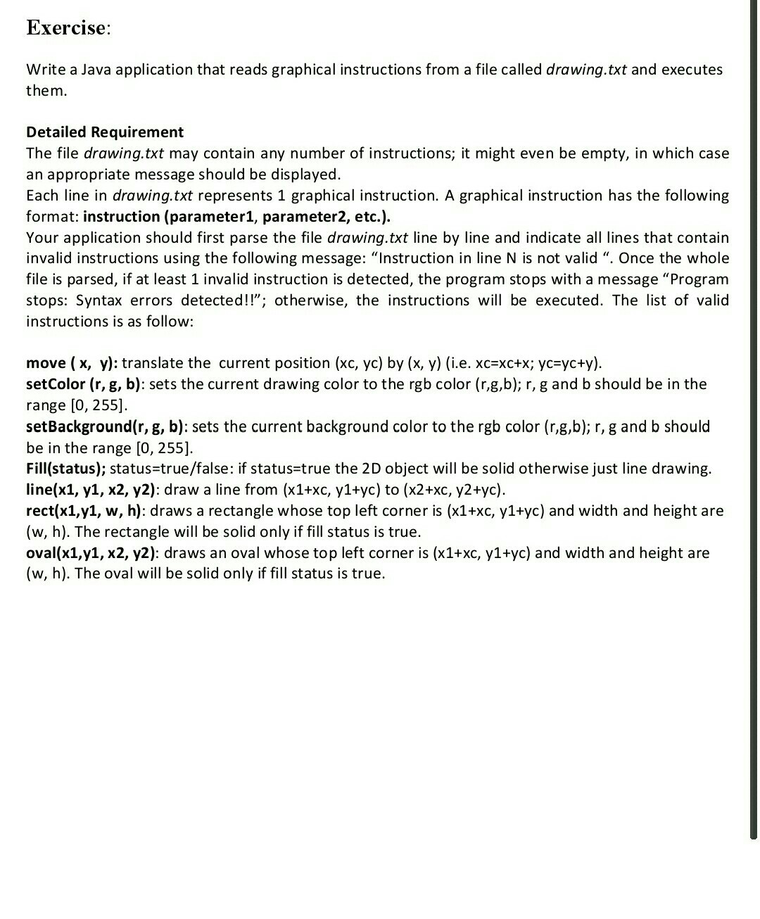 Solved Exercise: Write a Java application that reads | Chegg.com