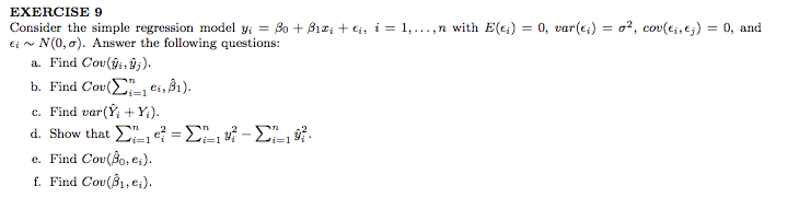 Solved Consider the simple regression model yi = ?0 + ?1xi + | Chegg.com