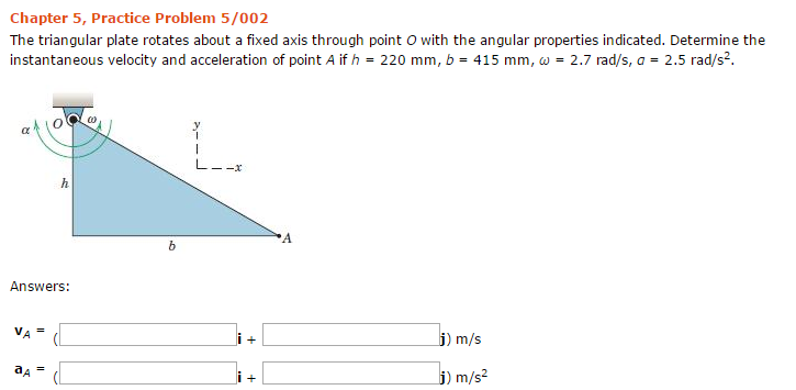 Solved The triangular plate rotates about a fixed axis | Chegg.com