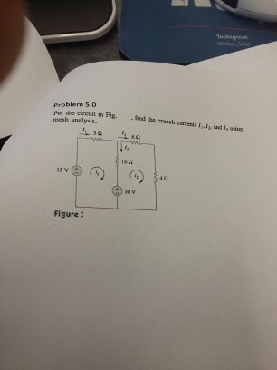 Solved For the circuit find the branch currents I1, I2, and | Chegg.com