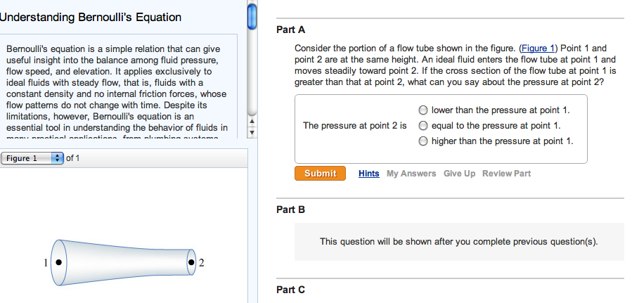Solved Understanding Bernoulli's Equation Bernoulli's | Chegg.com
