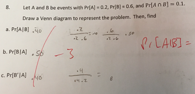 Solved Let A and B be events with Pr[A] 0.2, Pr[B]- 0.6, and | Chegg.com