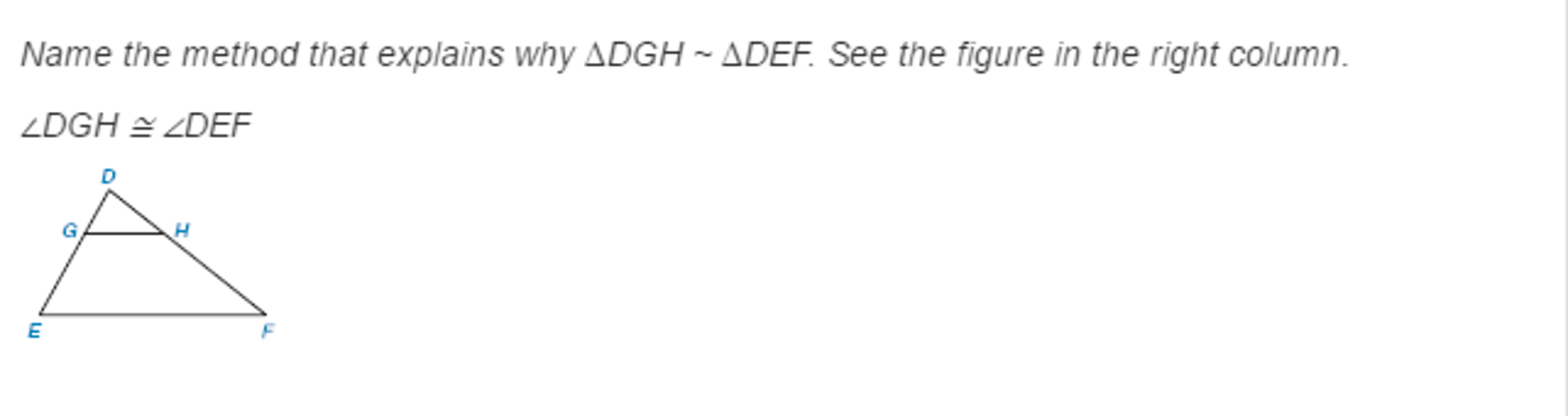 Solved Name the method that explains why delta DGH ~ delta | Chegg.com