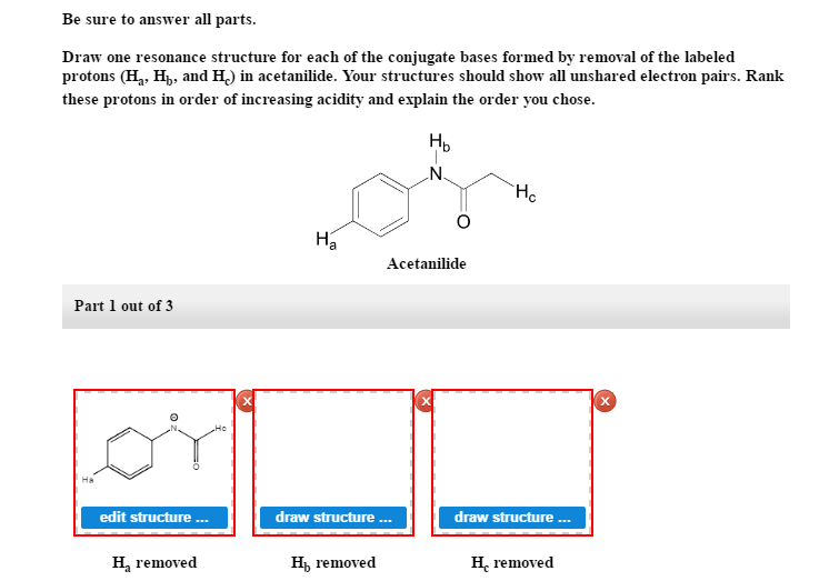 Solved Draw one resonance structure for each of the | Chegg.com