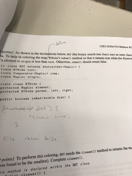 Solved As shown in the declarations below, BST (the binary | Chegg.com