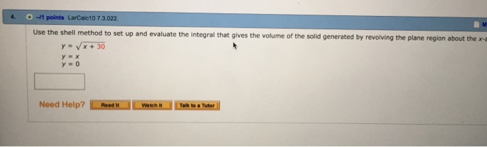 Solved Use the shell method to set up and evaluate the | Chegg.com