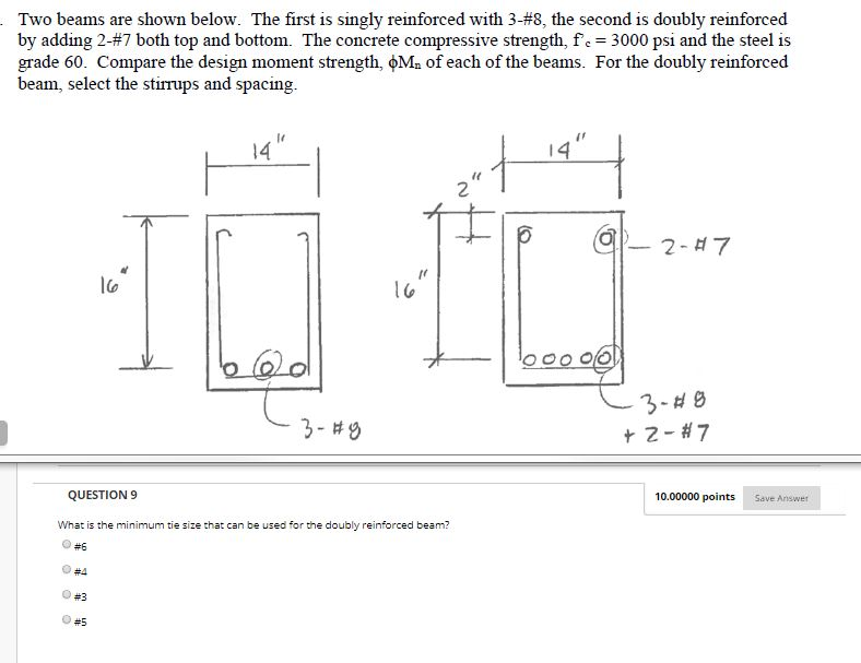 Solved Two beams are shown below. The first is singly | Chegg.com