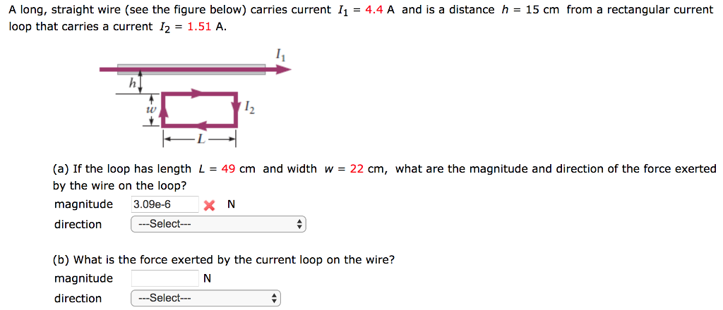 Solved A long, straight wire (see the figure below) carries | Chegg.com