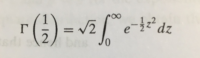 Solved Proof Gamma (1/2) = Squareroot 2 integral_0^infinity | Chegg.com