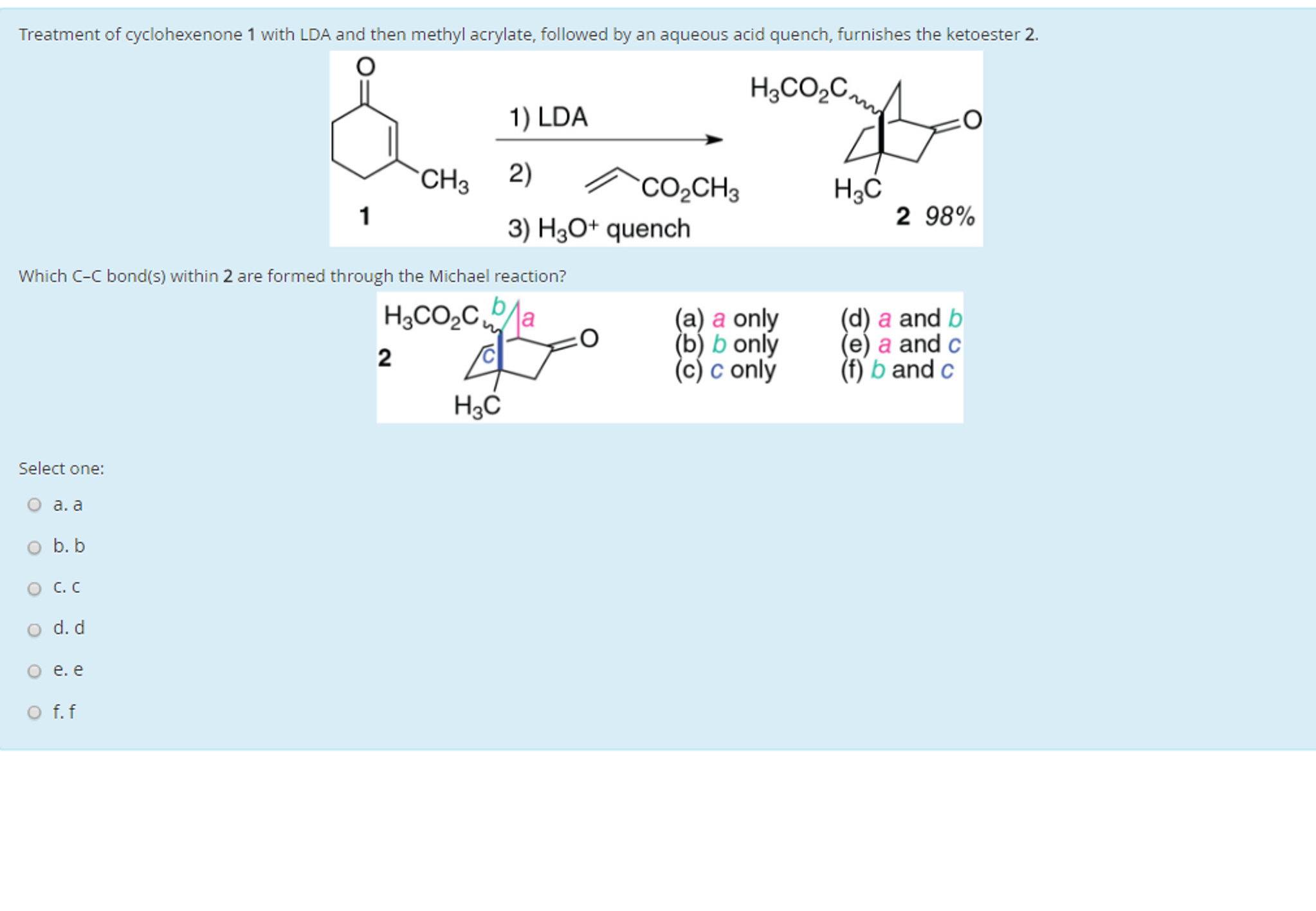 Solved Treatment of cyclohexanone 1 with LDA and then methyl | Chegg.com