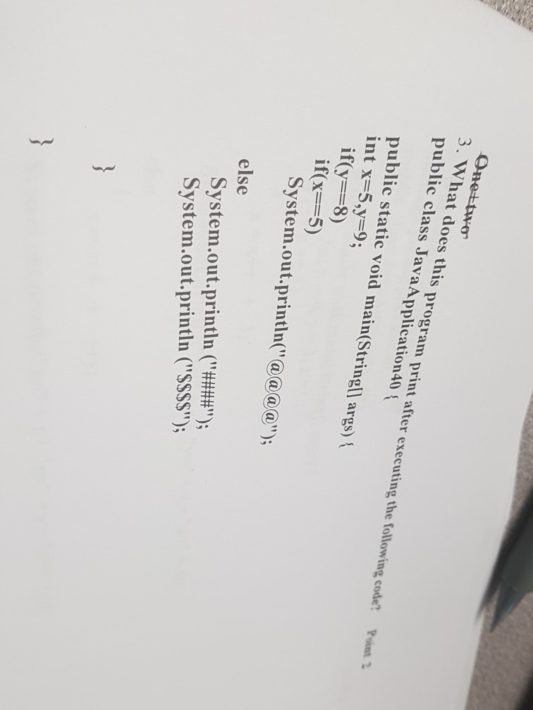 Solved hat does this program print after executing the | Chegg.com