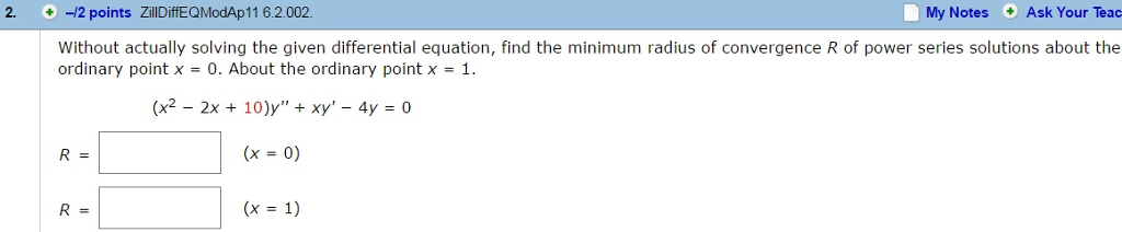 Solved Without actually solving the given differential | Chegg.com