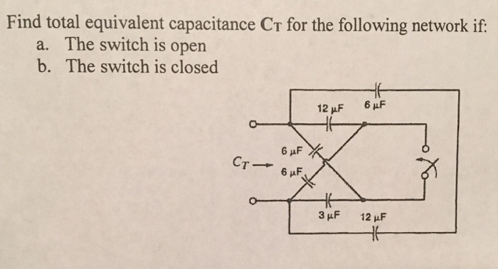 Solved Find total equivalent capacitance Ct for the | Chegg.com