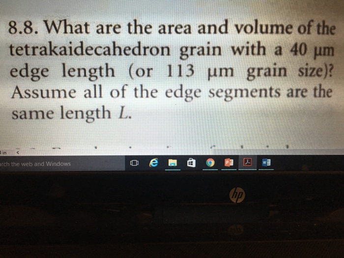 Solved What are the area and volume of the | Chegg.com