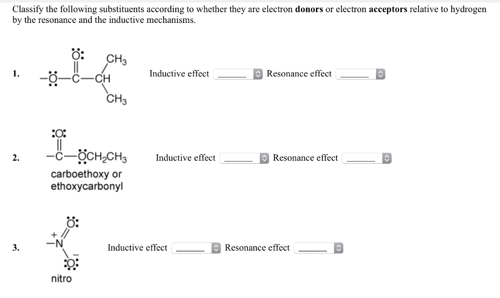 Solved Classify the following substituents according to | Chegg.com Solved Classify the following substituents according to | Chegg.com