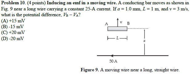 Solved Problem 10. (4 points) Inducing an emf in a moving | Chegg.com