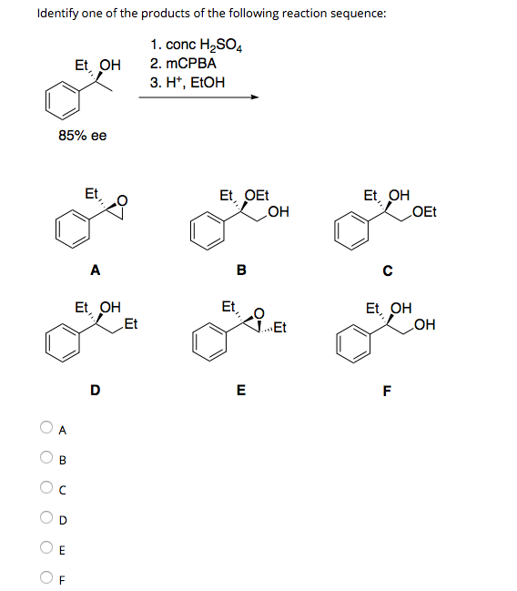 Solved Identify one of the products of the following | Chegg.com