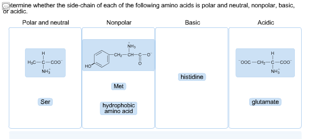 Solved Determine whether the side-chain of each of the | Chegg.com