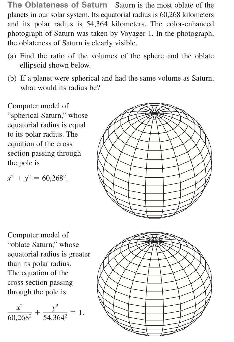 Solved The Oblateness of Saturn Saturn is the most oblate of | Chegg.com