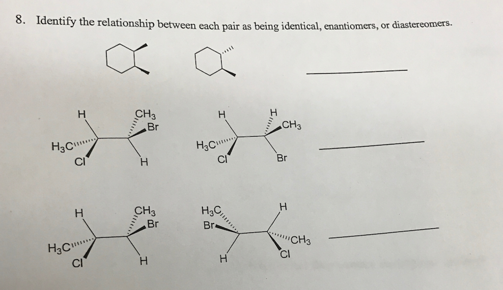Identify the relationship between each pair as being | Chegg.com