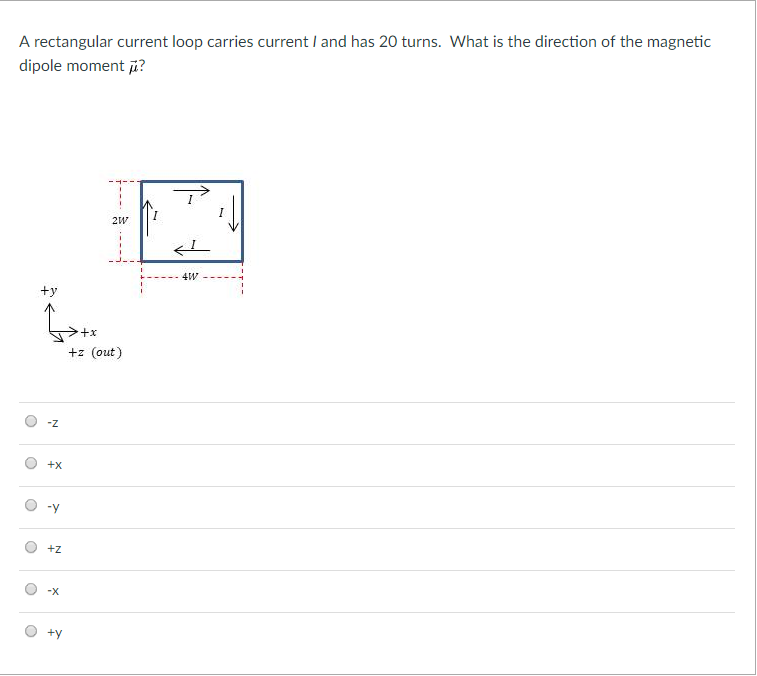Solved A rectangular current loop carries current I and has | Chegg.com