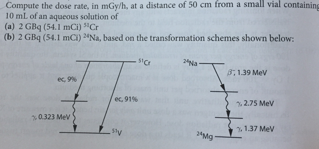 Solved Compute the dose rate in mGy/h. ANSWERS FROM BACK OF | Chegg.com