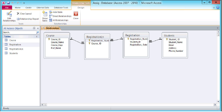 Solved Assig: Database (Access 2007-2010) - Microsoft Access | Chegg.com