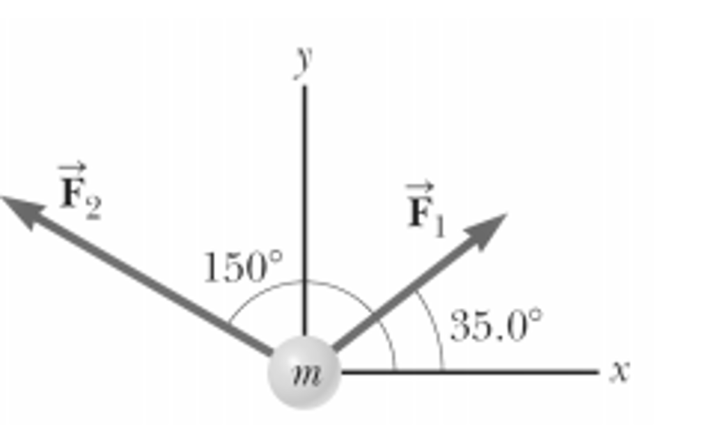 Solved Two stable forces exerted on a body of mass m = 5 kg | Chegg.com