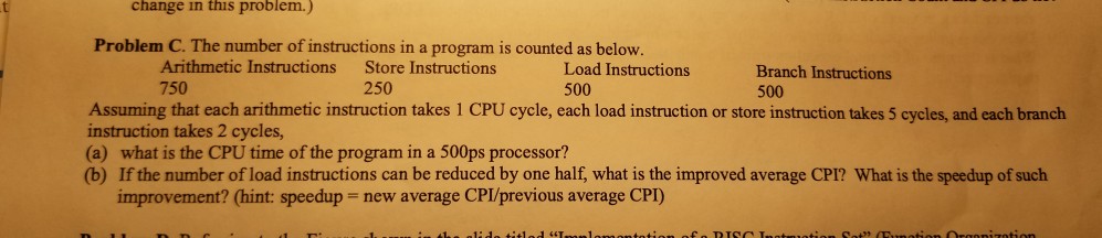 Solved change in this problem.) Problem C. The number of | Chegg.com
