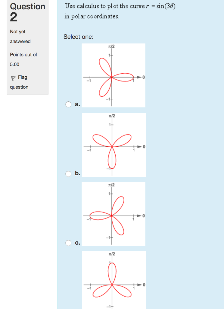 Solved Use calculus to plot the curve r = sin(3 theta) in | Chegg.com