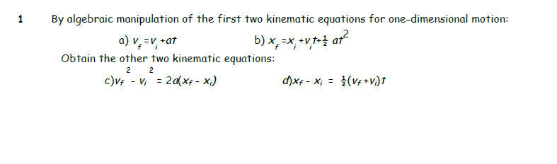 Solved By algebraic manipulation of the first two kinematic | Chegg.com