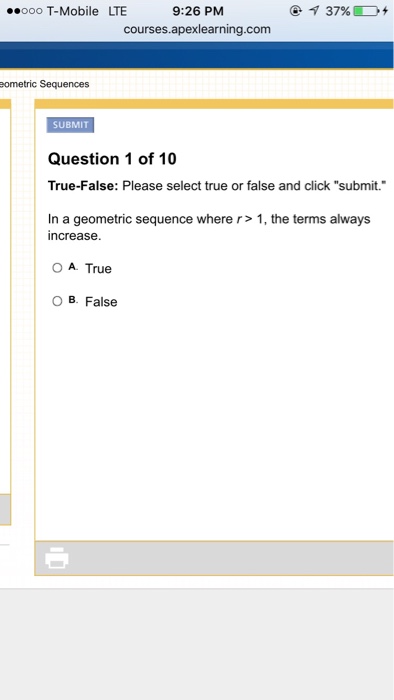 Solved ooo T-Mobile LTE 9:26 PM courses.apexlearning.com | Chegg.com