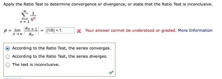Solved Apply the Ratio Test to determine convergence or | Chegg.com