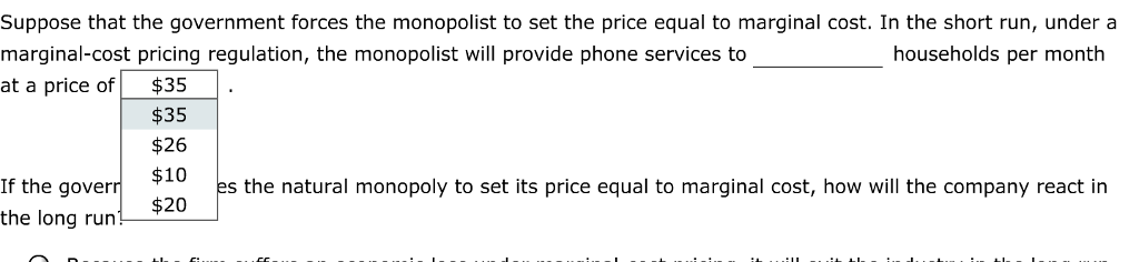 Solved Consider the local telephone company, a natural | Chegg.com