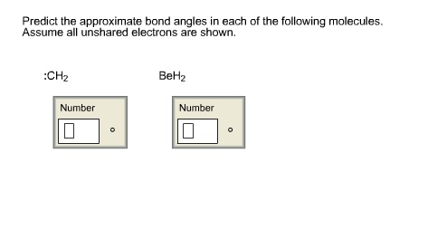 Solved Predict the approximate bond angles in each of the | Chegg.com