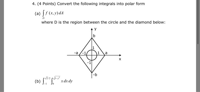 Solved Convert the following integrals into polar form | Chegg.com