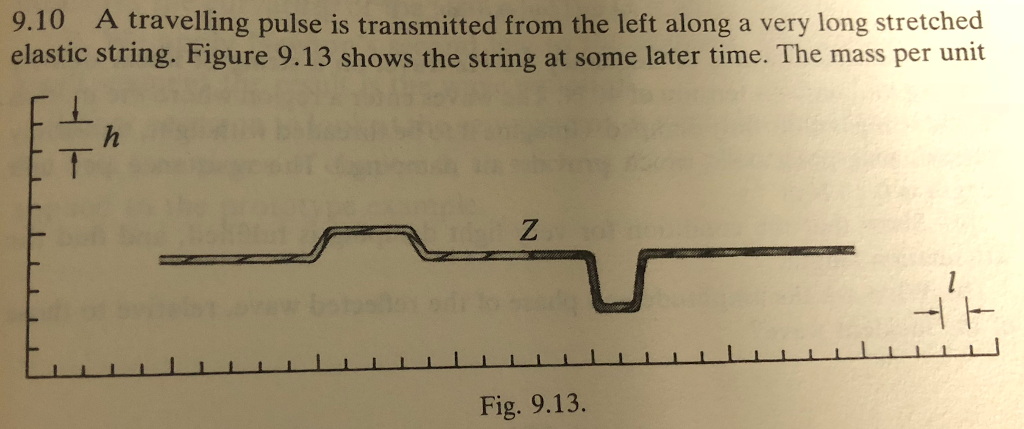 Solved 9.10 A travelling pulse is transmitted from the left | Chegg.com