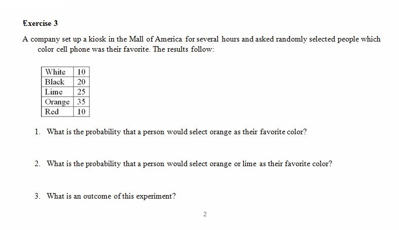 Solved Excercise 2 | Chegg.com