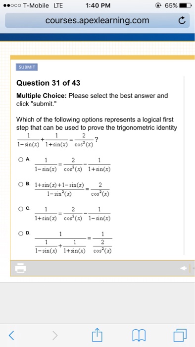 Solved Which of the following options represents a logical | Chegg.com